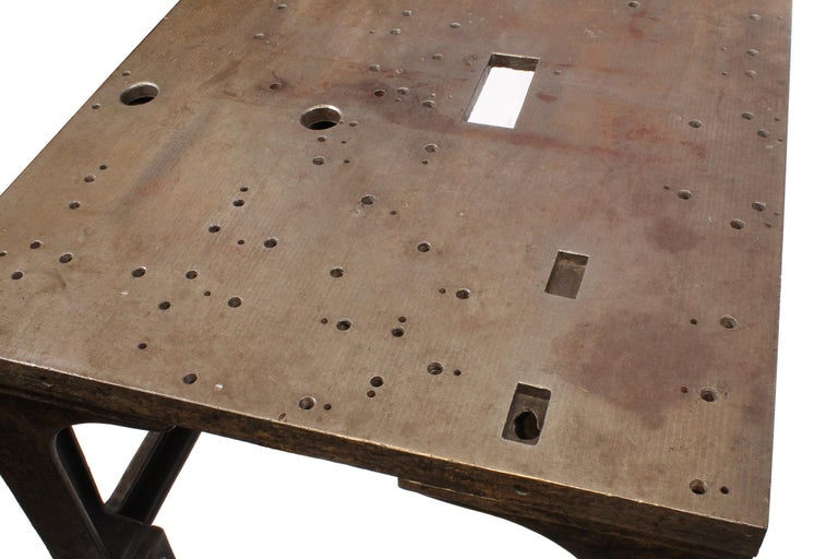 Industrial Cast Iron Table at 1stDibs