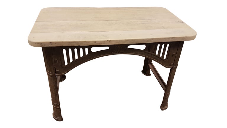 Industrial Cast Iron Table with Royal Coat of Arms for the United ...