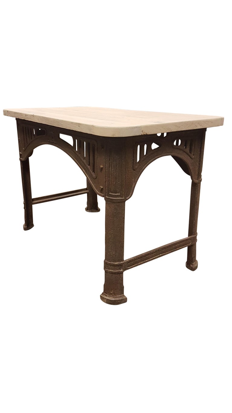 Industrial Cast Iron Table with Royal Coat of Arms for the United ...