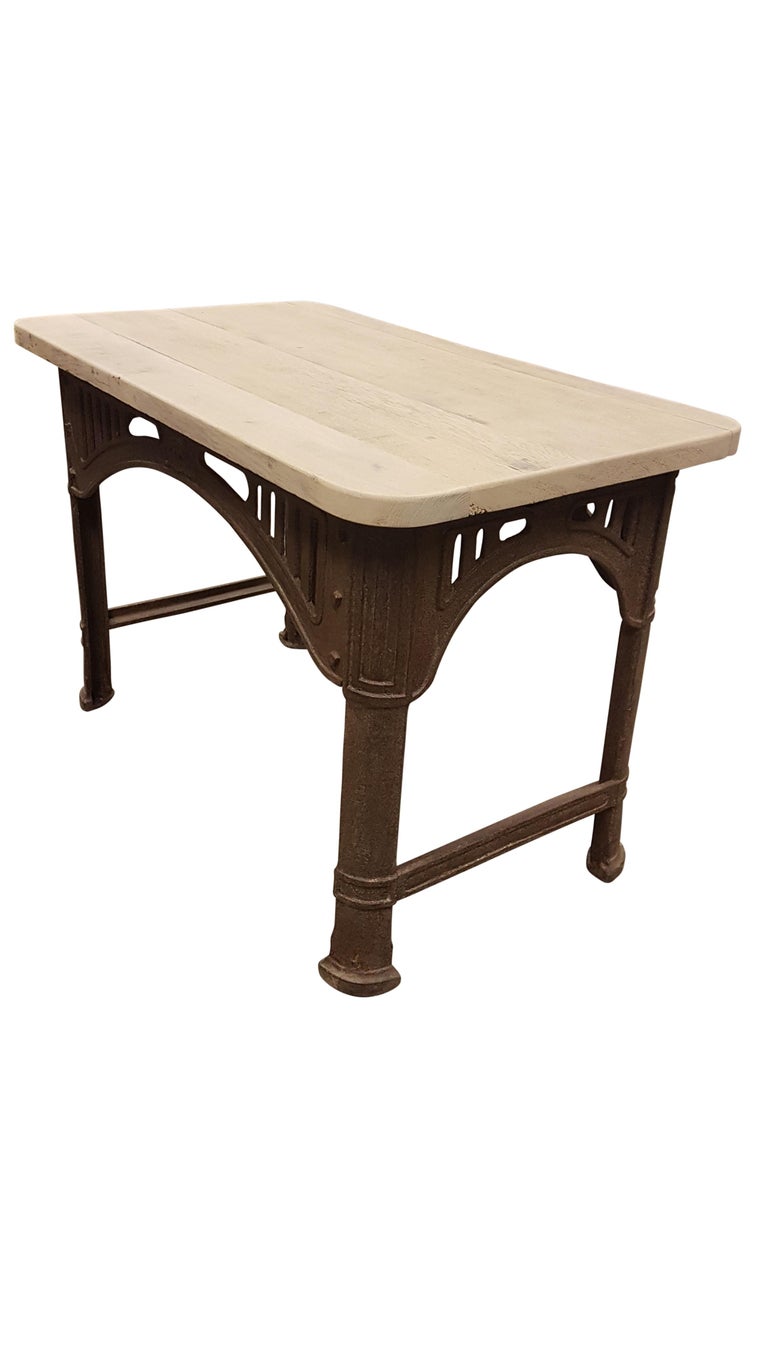 Industrial Cast Iron Table with Royal Coat of Arms for the United ...