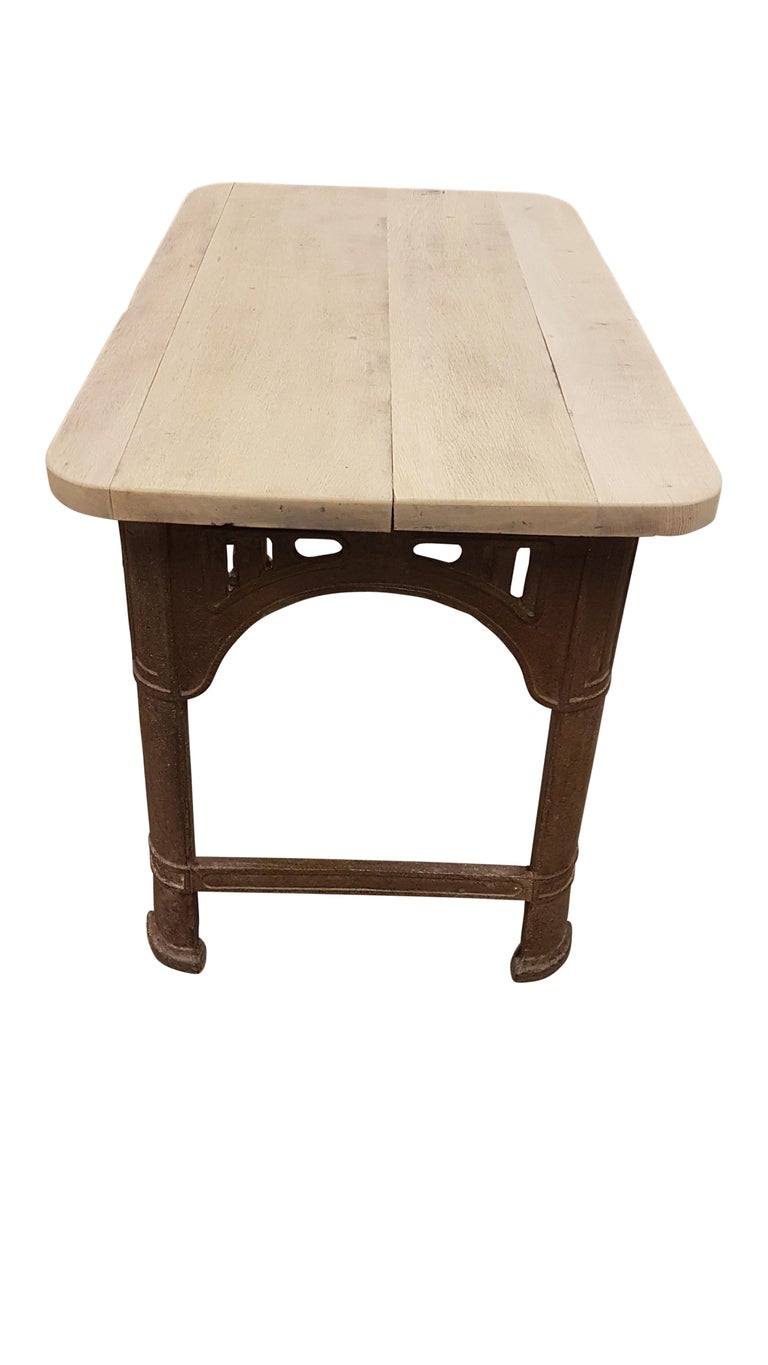 Industrial Cast Iron Table with Royal Coat of Arms for the United ...