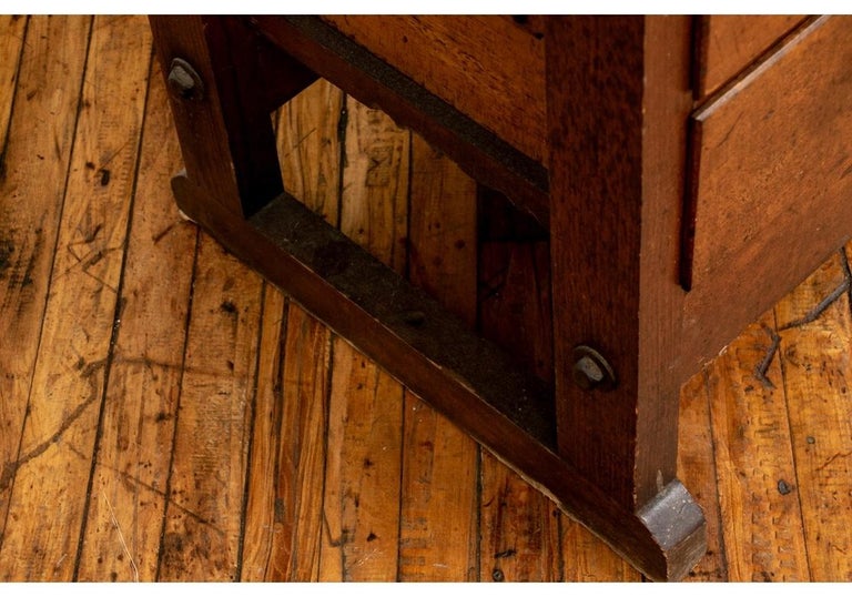 Industrial Era Pine Work Table by Richards Wilcox, Aurora Illinois at 1stDibs