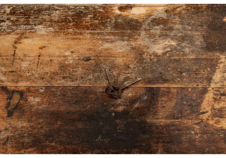 Industrial Era Pine Work Table by Richards Wilcox, Aurora Illinois at 1stDibs