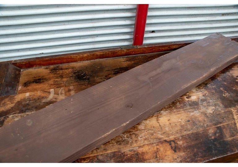 Industrial Era Pine Work Table by Richards Wilcox, Aurora Illinois at 1stDibs