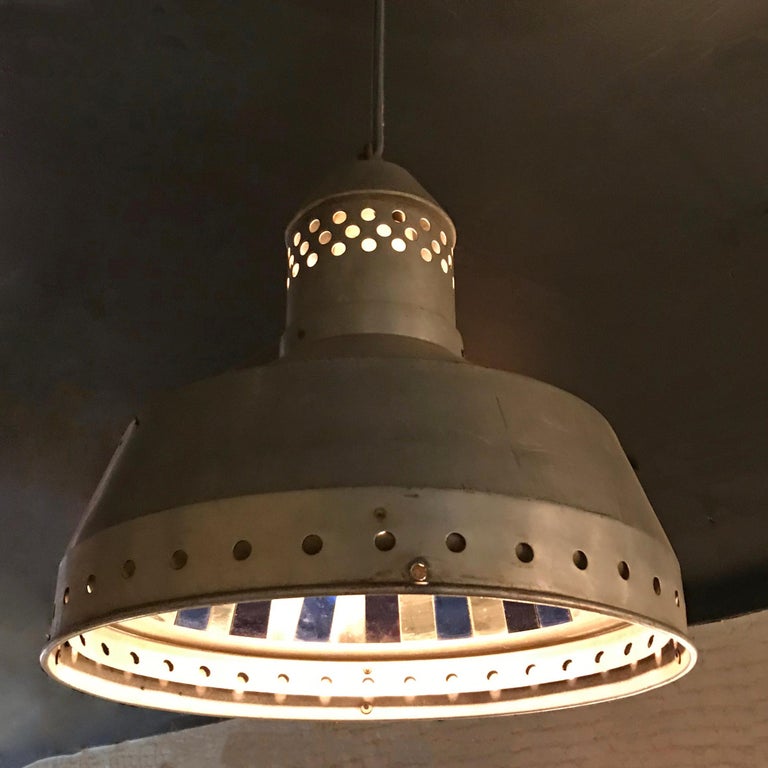 Industrial Faceted Mirror Factory Pendant Light at 1stDibs | mirror ...