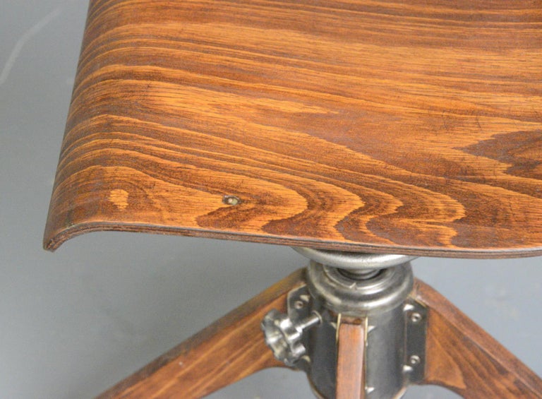 Industrial Factory Chairs by Rowac Bemefa, Circa 1940s For Sale at 1stDibs