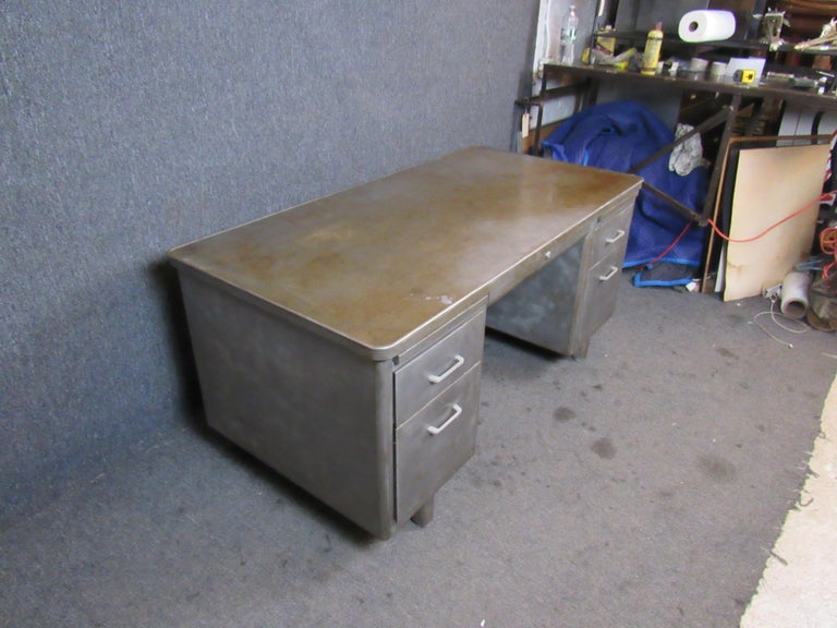 Industrial Factory Desk by Invincible Furniture For Sale at 1stDibs
