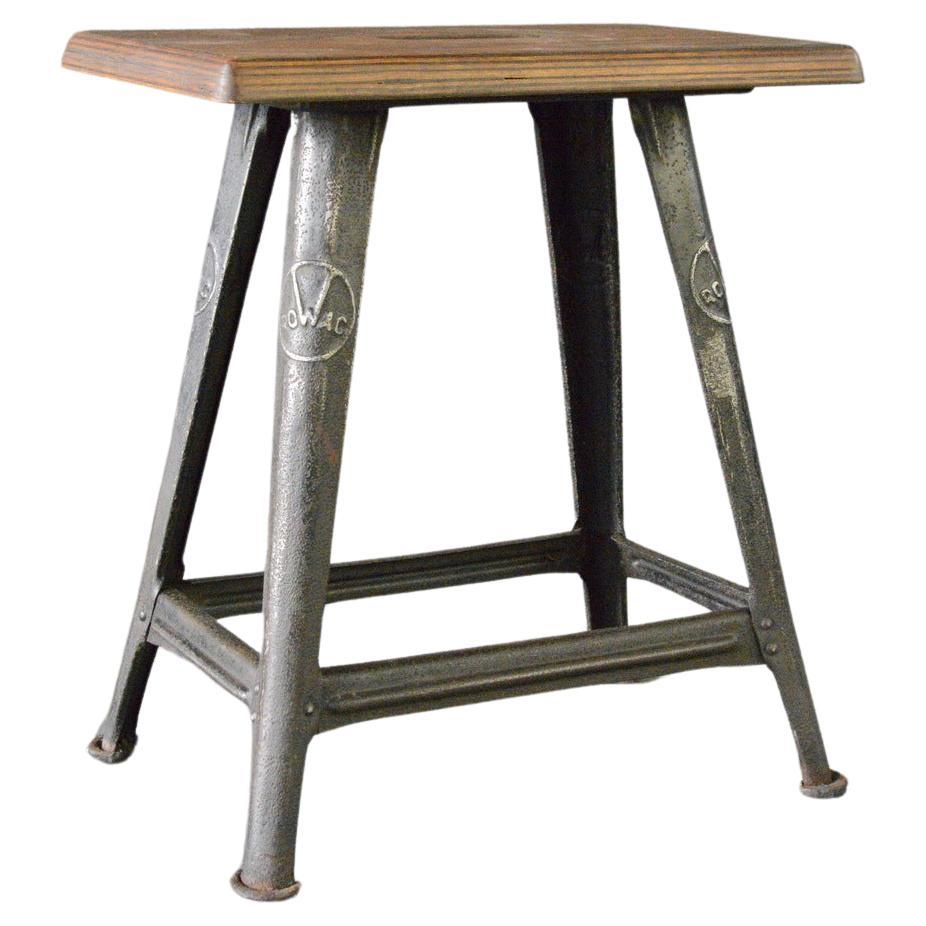 Industrial Factory Stool By Rowac Circa 1920s For Sale at 1stDibs