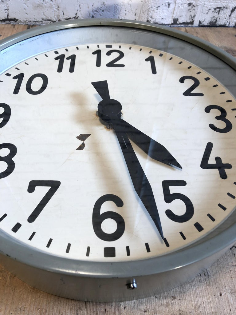 Industrial Factory Wall Clock, 1950s at 1stDibs | 1950s wall clock ...