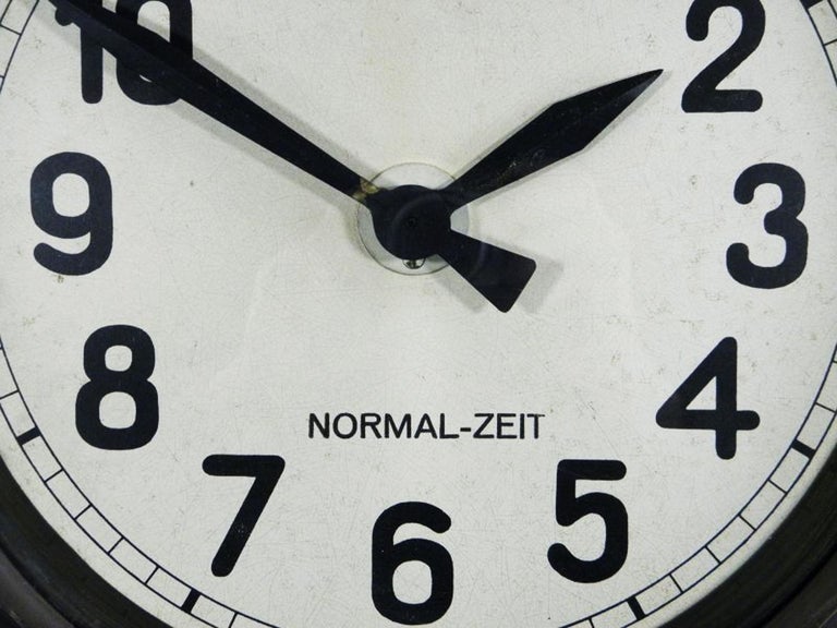 Industrial Factory Wall Clock by Normal-Zeit 'TN' For Sale at 1stDibs