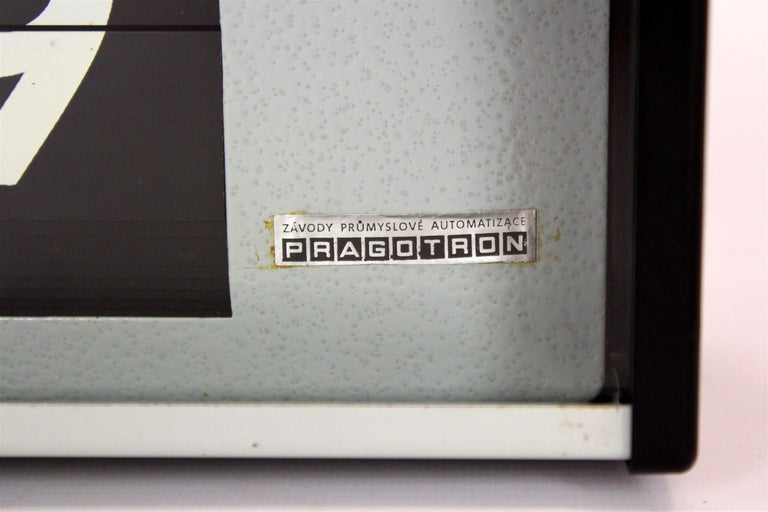Industrial Flip Wall Clock from Pragotron, 1980s For Sale at 1stDibs