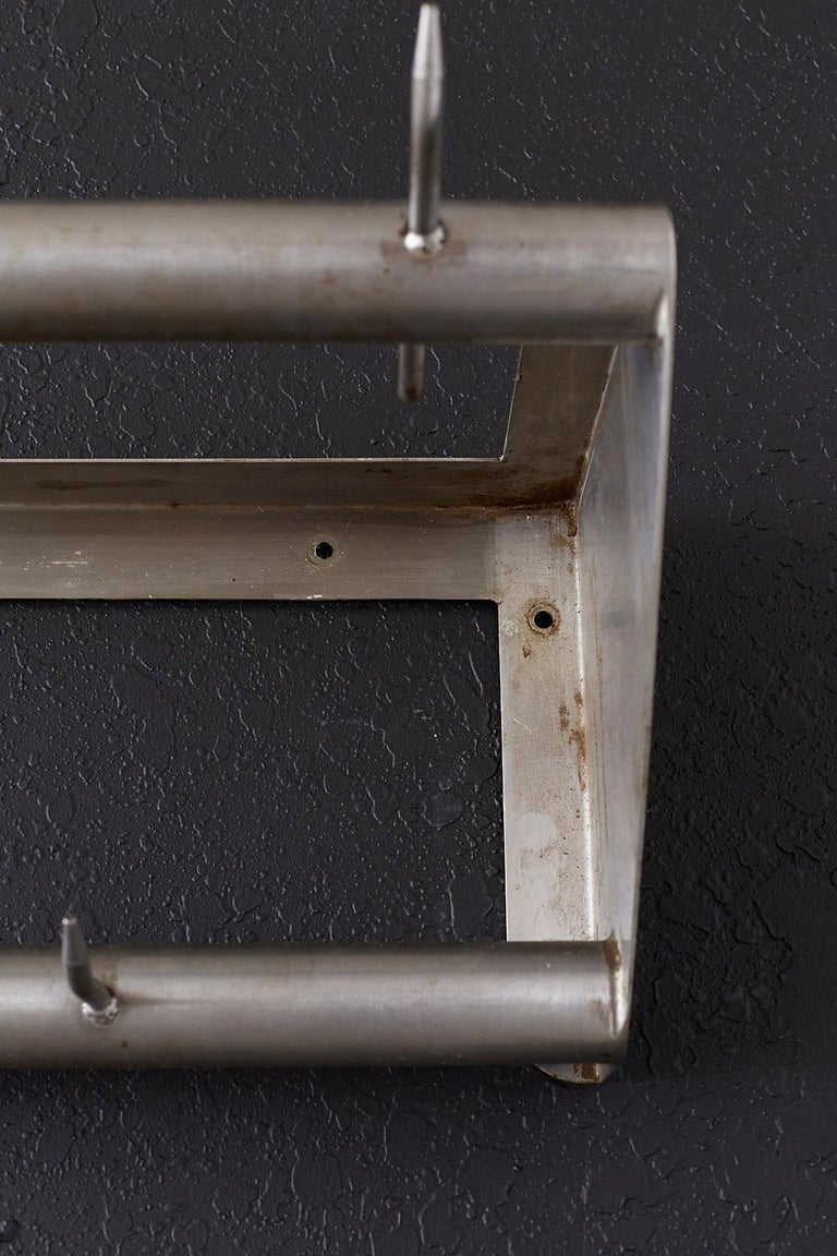 Industrial French Steel Butchers Meat Rack or Pot Rack at 1stDibs