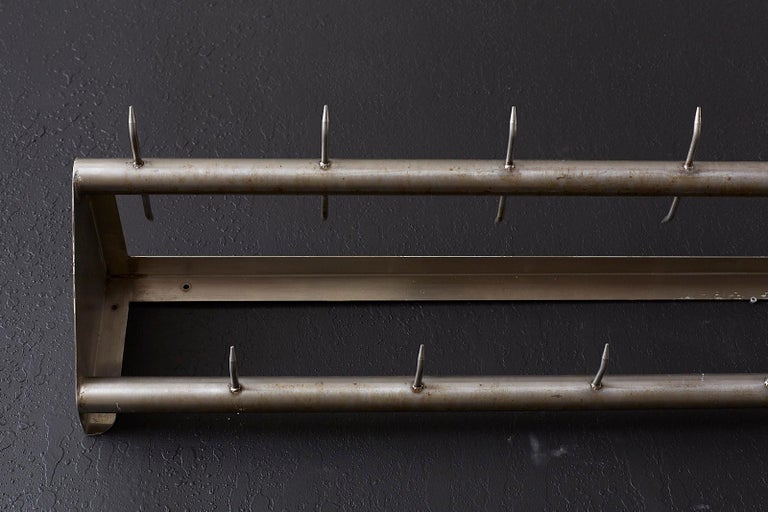 Industrial French Steel Butchers Meat Rack or Pot Rack at 1stDibs