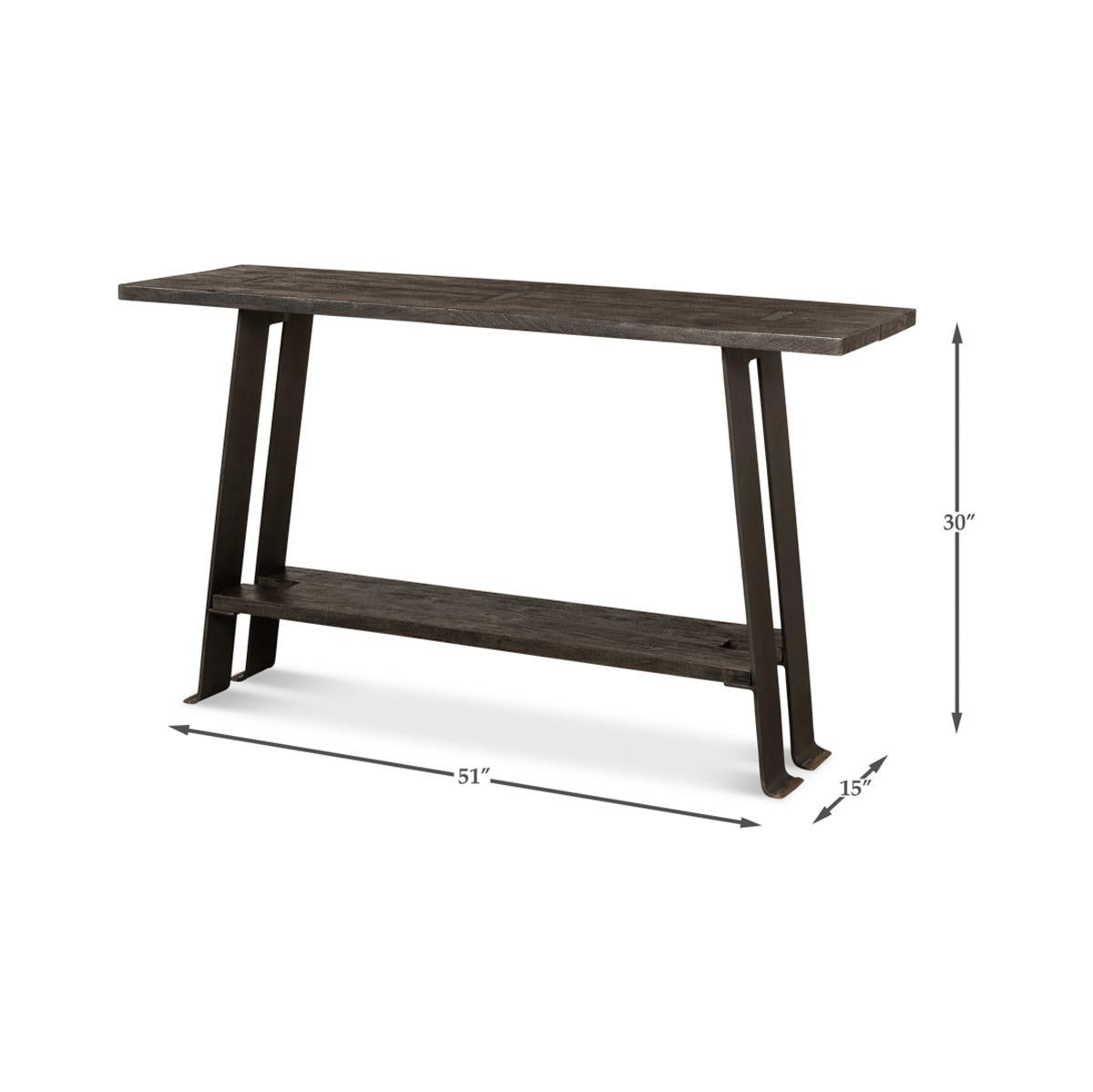 Industrial Grey Console Table For Sale at 1stDibs