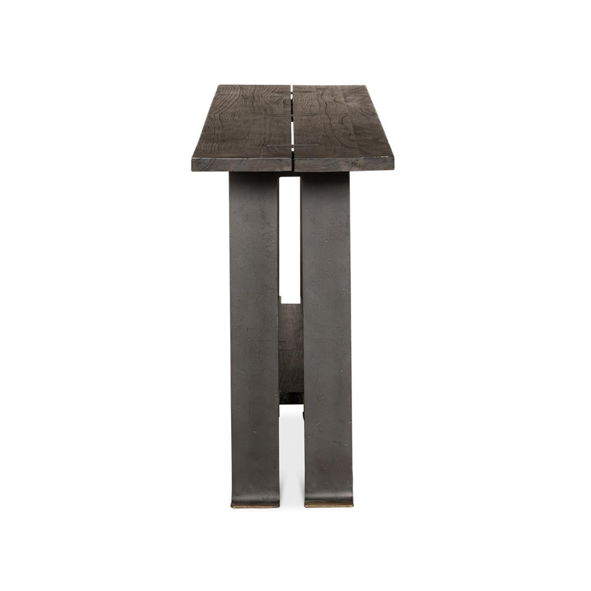 Industrial Grey Console Table For Sale at 1stDibs
