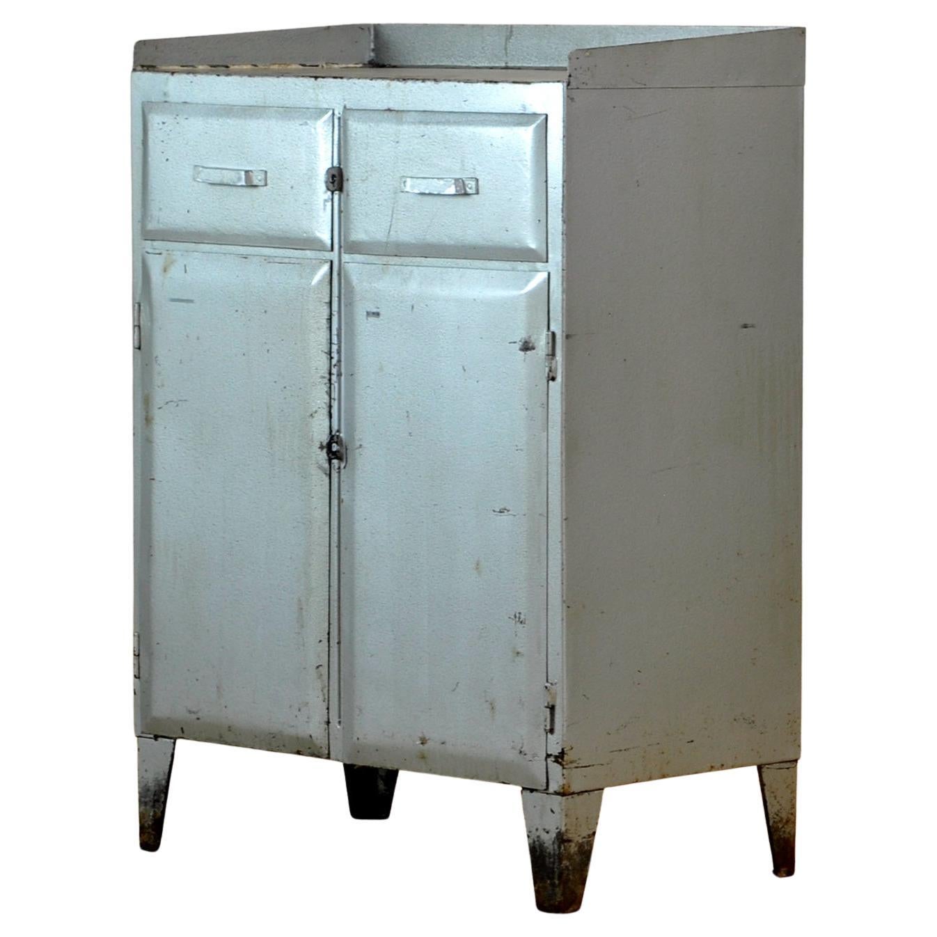 Industrial Iron Cabinet, 1960s For Sale at 1stDibs
