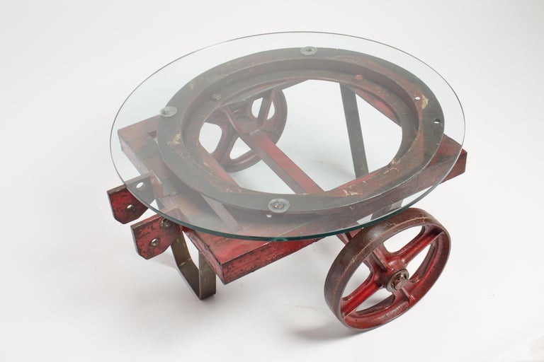 Industrial Iron Cart with Wheels, Italy, 1930 For Sale at 1stDibs