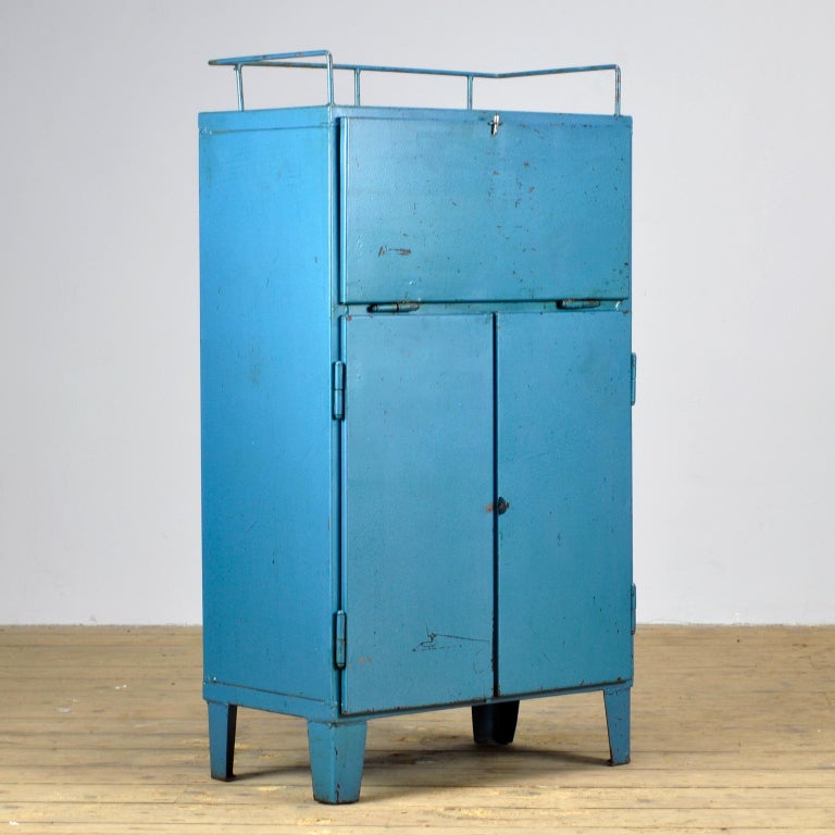 Industrial Iron Cupboard, 1960s at 1stDibs