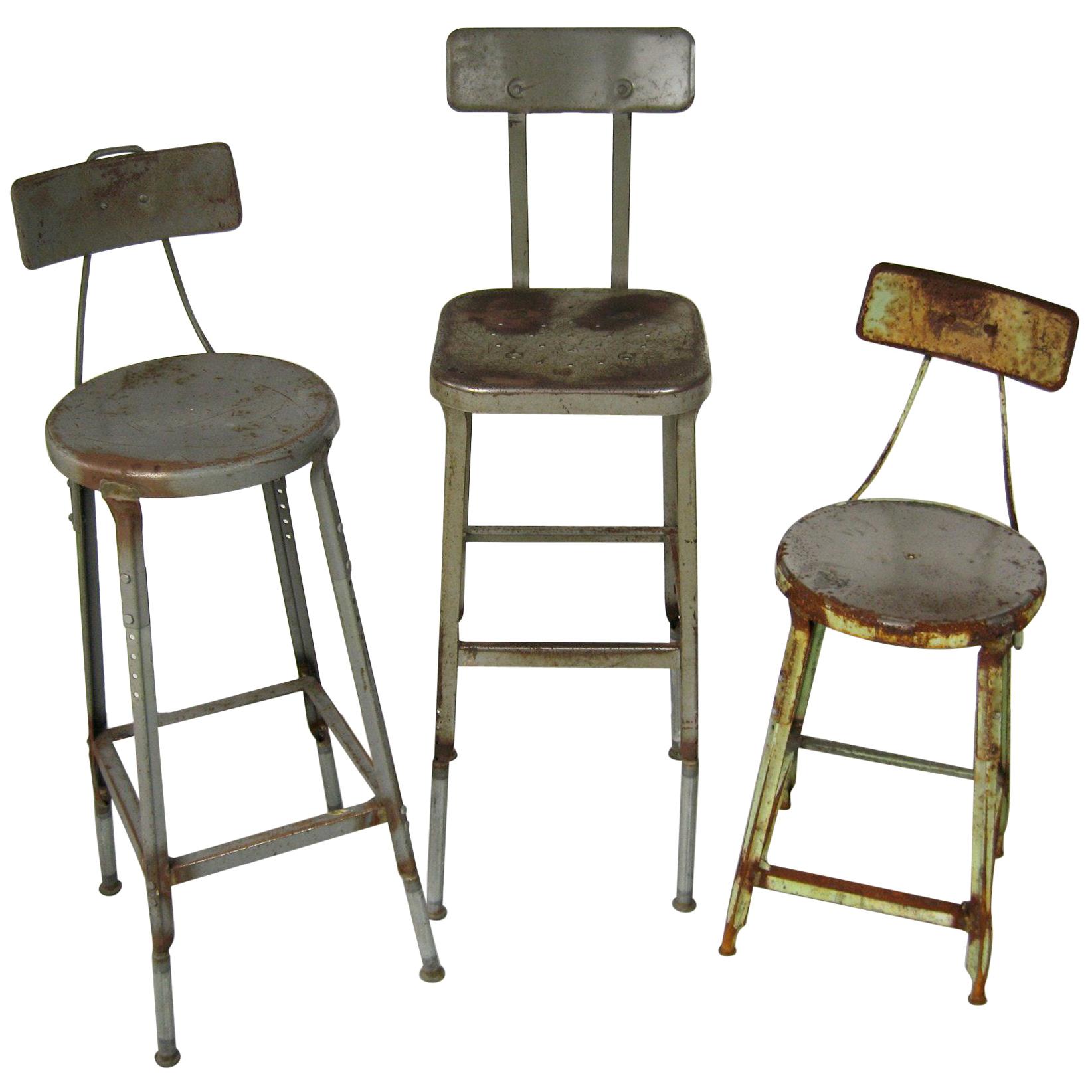 Industrial Machine Age Shop Stools, Out of the Famous Schrade Knife ...