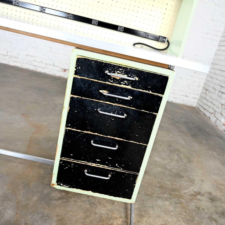 Industrial MCM Stand Up Desk Worktable by American Optical Consul ...