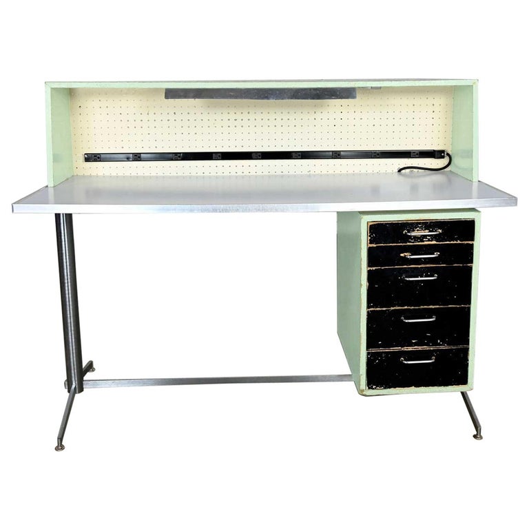 Industrial MCM Stand Up Desk Worktable by American Optical Consul ...
