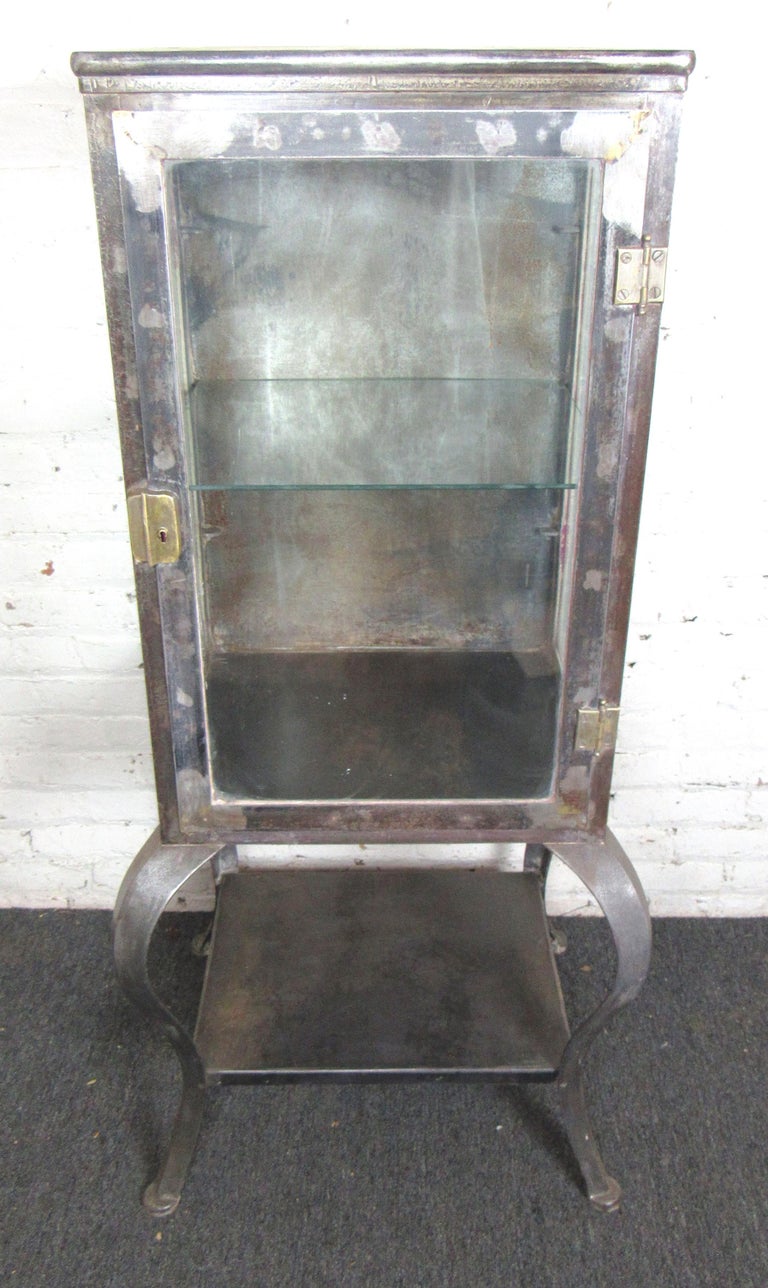 Industrial Metal And Glass Display Cabinet At 1stdibs