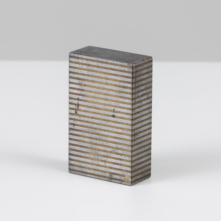 Industrial Metal Machine Block with Pin Hole Detail For Sale at 1stDibs