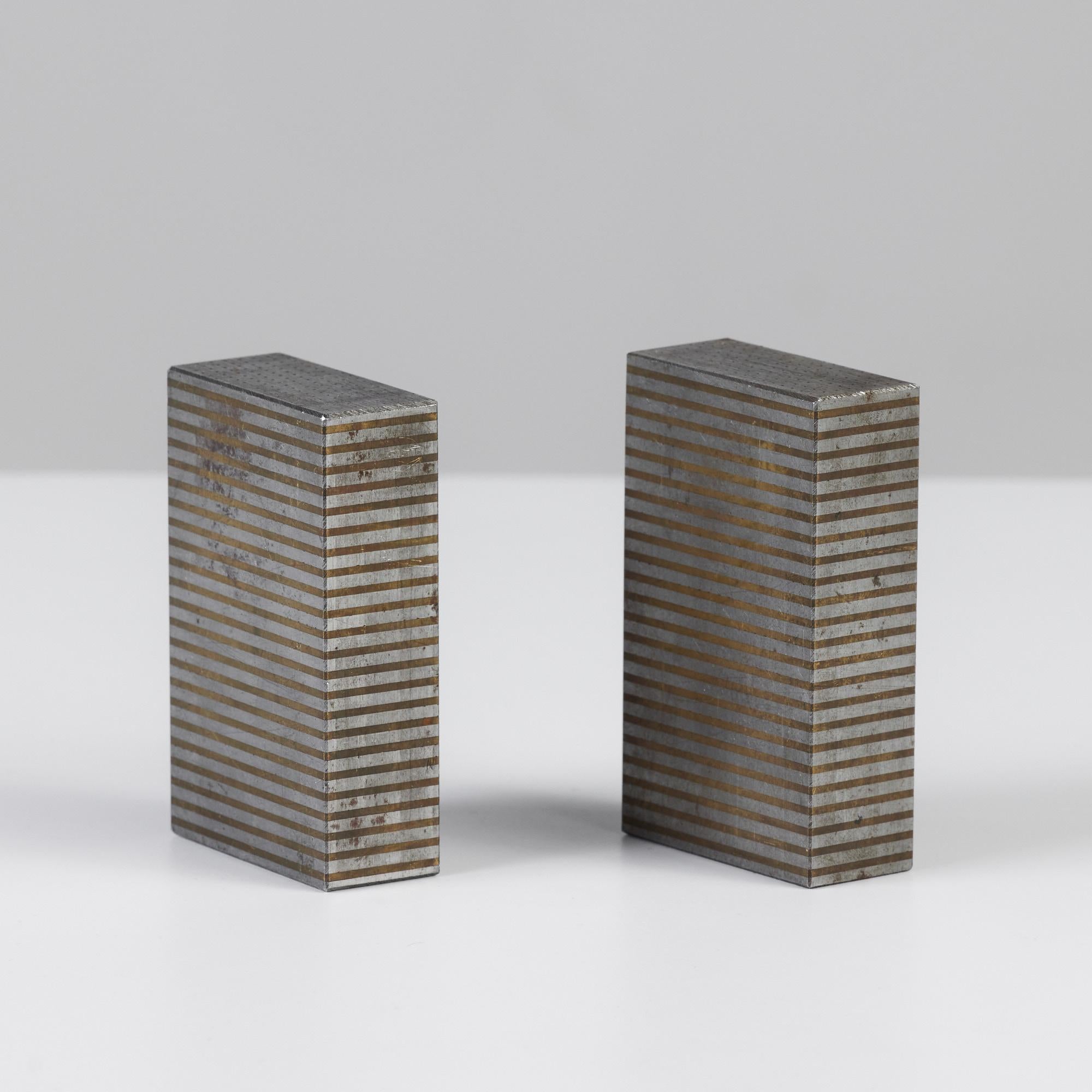 Industrial Metal Machine Block with Pin Hole Detail at 1stDibs