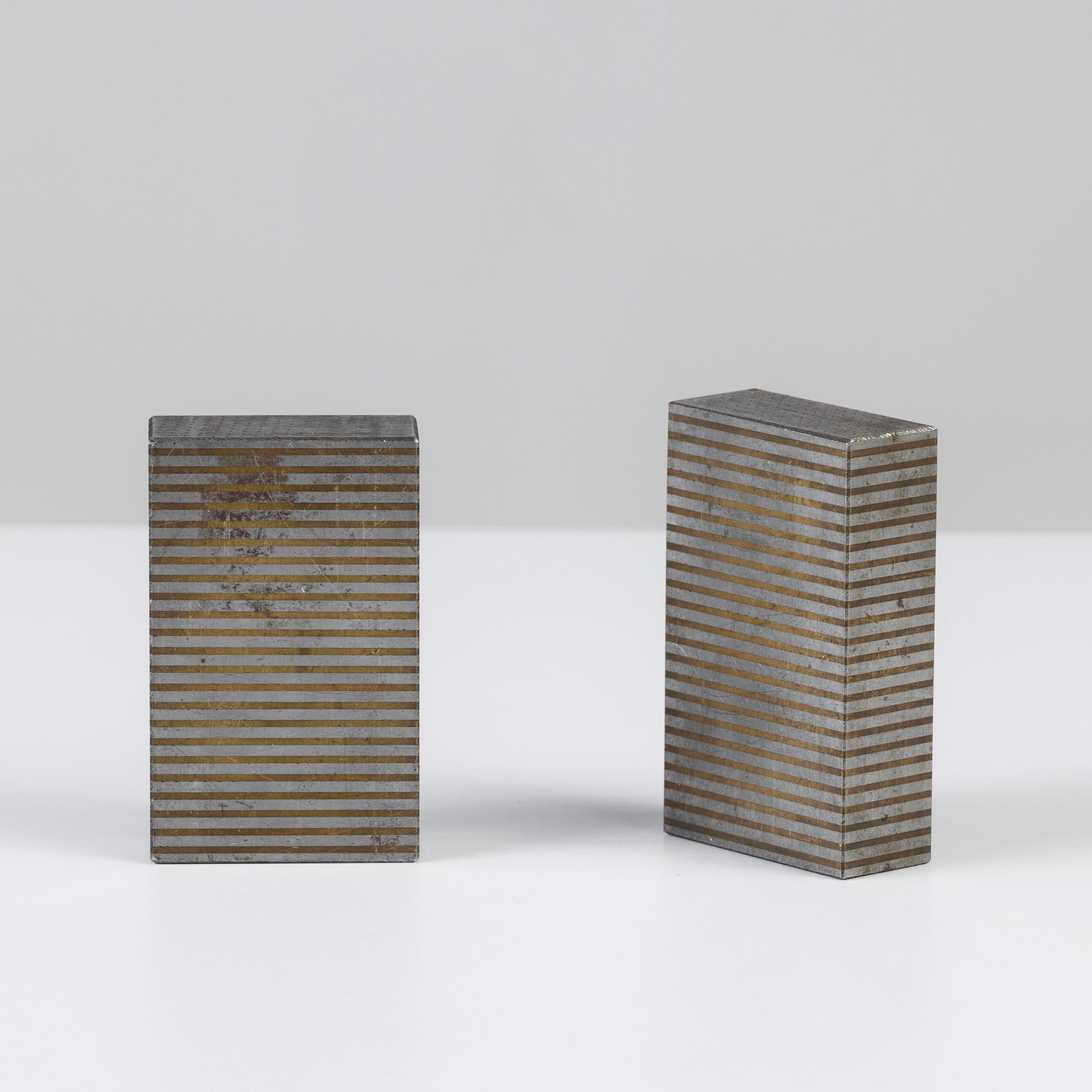 Industrial Metal Machine Block with Pin Hole Detail at 1stDibs