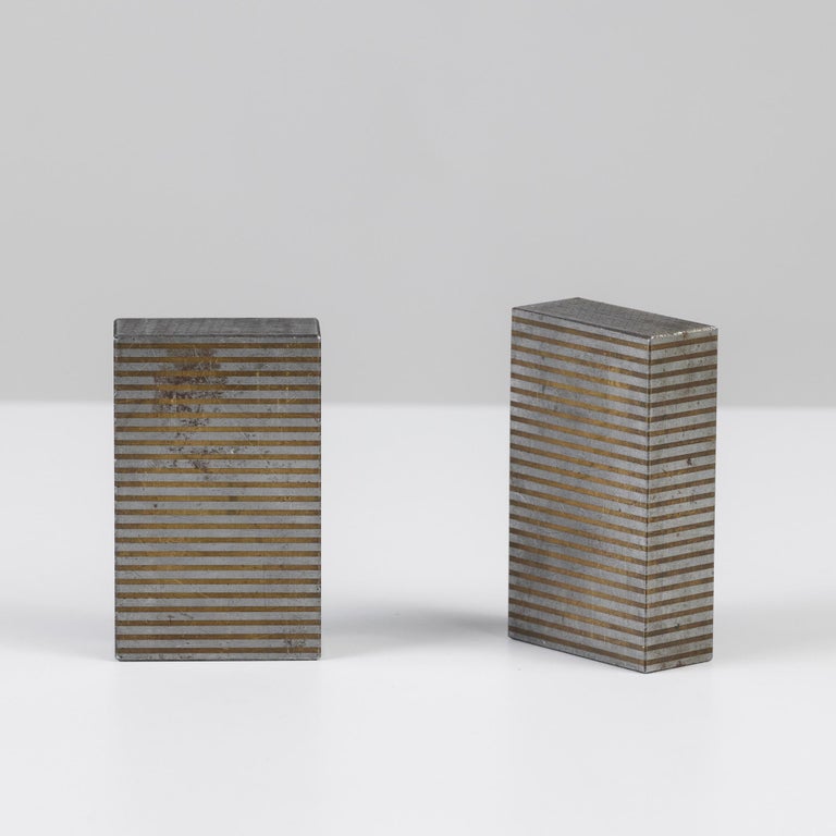 Industrial Metal Machine Block with Pin Hole Detail For Sale at 1stDibs