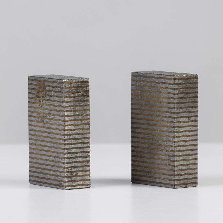 Industrial Metal Machine Block with Pin Hole Detail For Sale at 1stDibs