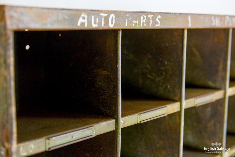 Industrial Metal Pigeon Hole Shelving Unit, 20th Century For Sale at ...