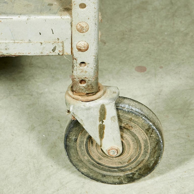 Industrial Metal Rolling Shelving Cart For Sale at 1stDibs | metal ...