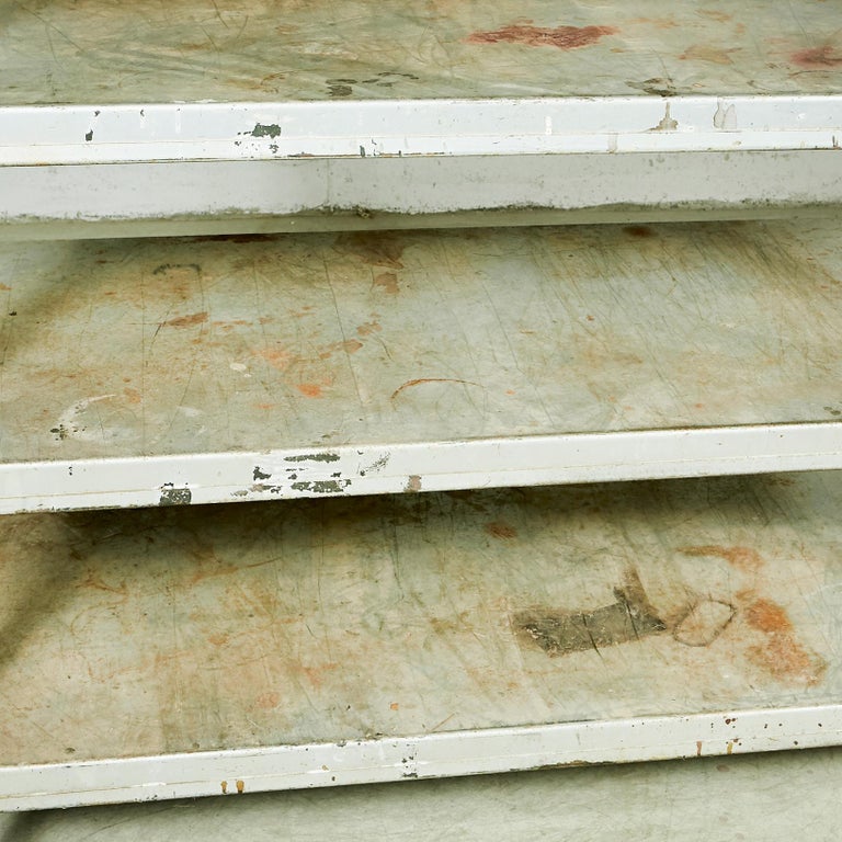 Industrial Metal Rolling Shelving Cart For Sale at 1stDibs | metal ...