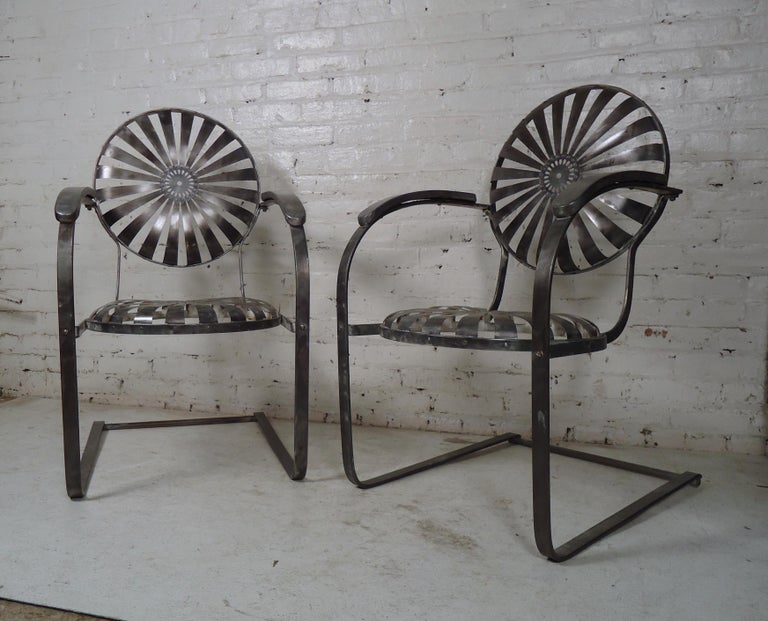 Industrial Metal Spring Chairs For Sale at 1stdibs