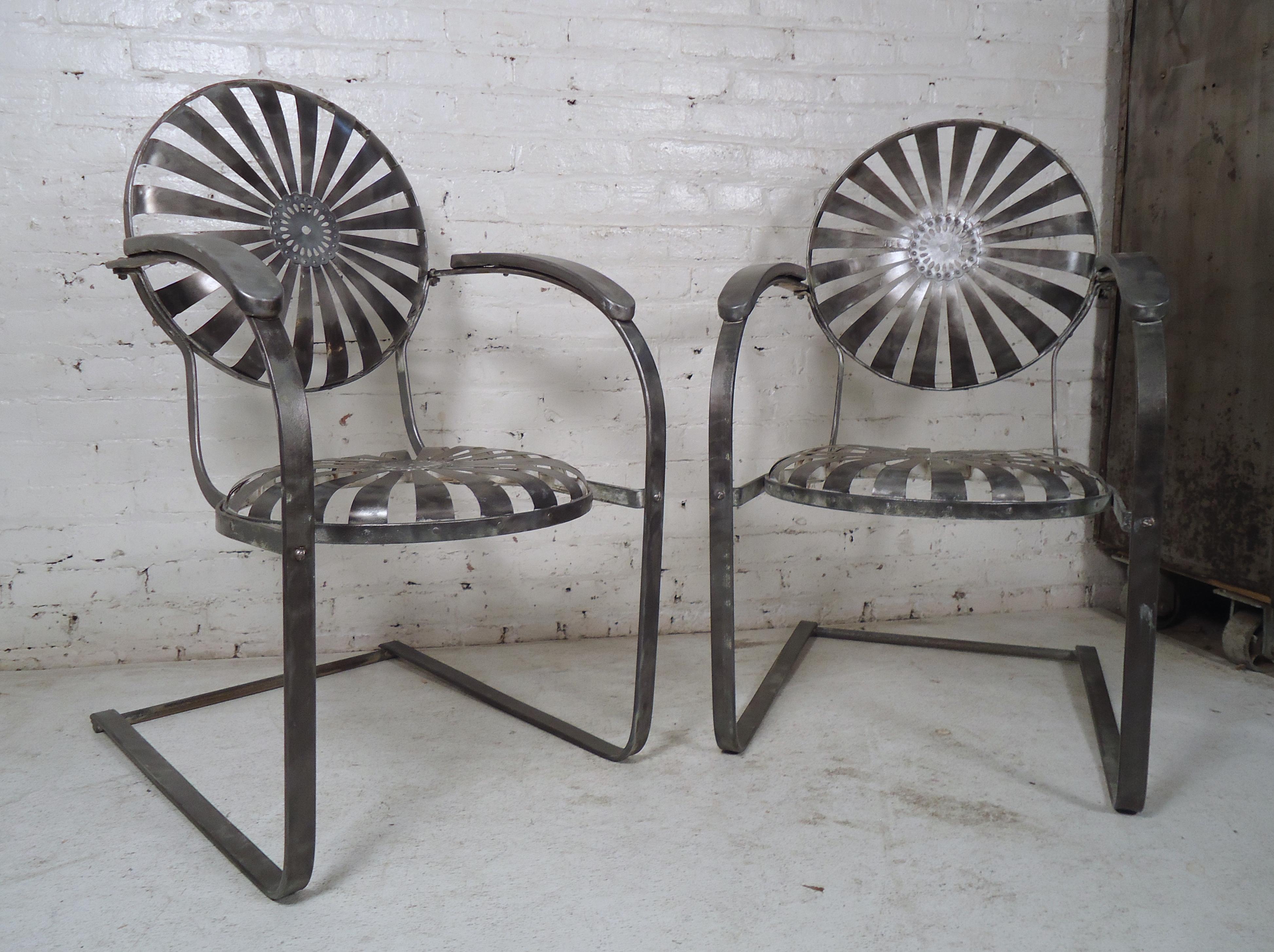Industrial Metal Spring Chairs at 1stDibs | industrial metal chairs