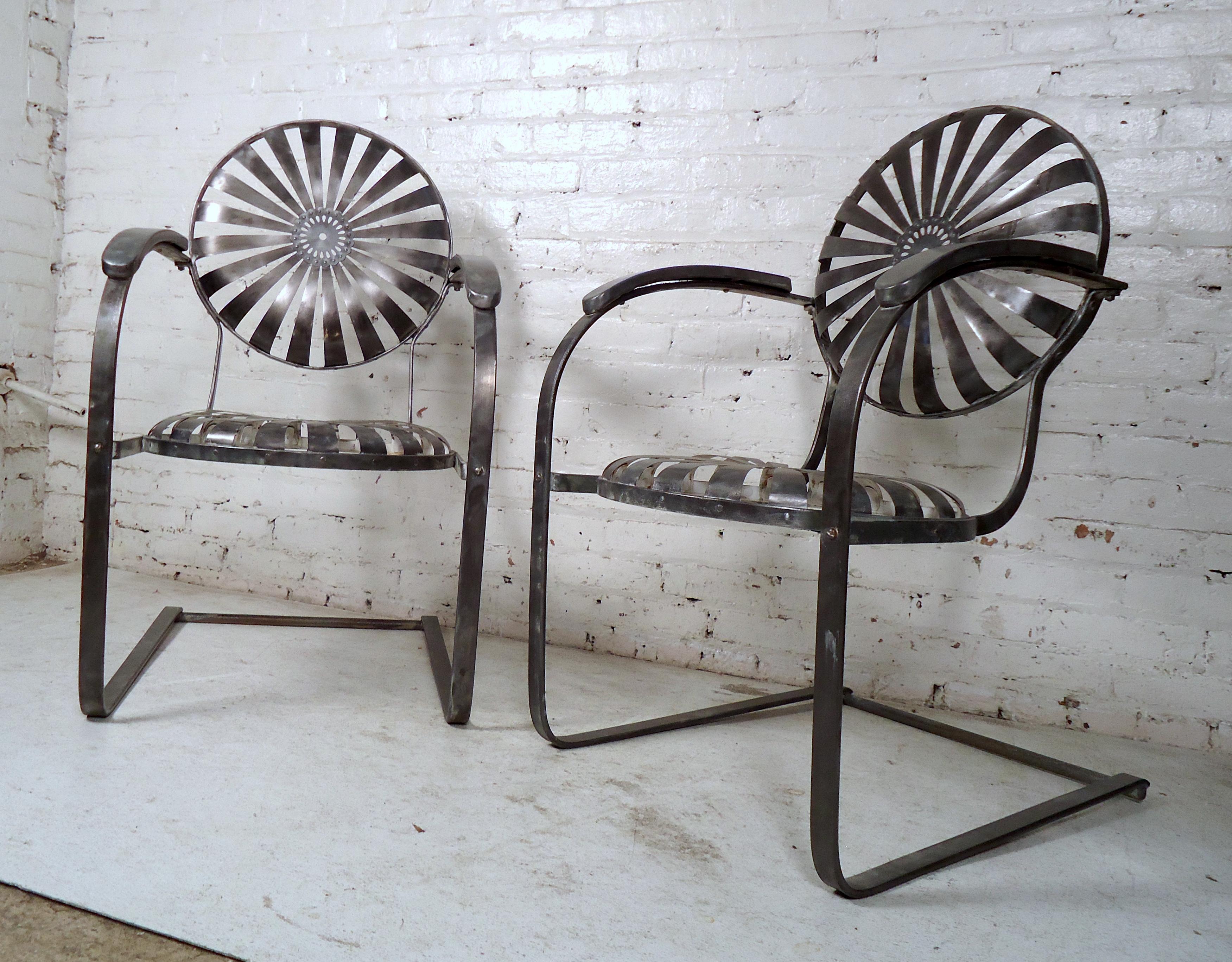 Industrial Metal Spring Chairs at 1stDibs | industrial metal chairs