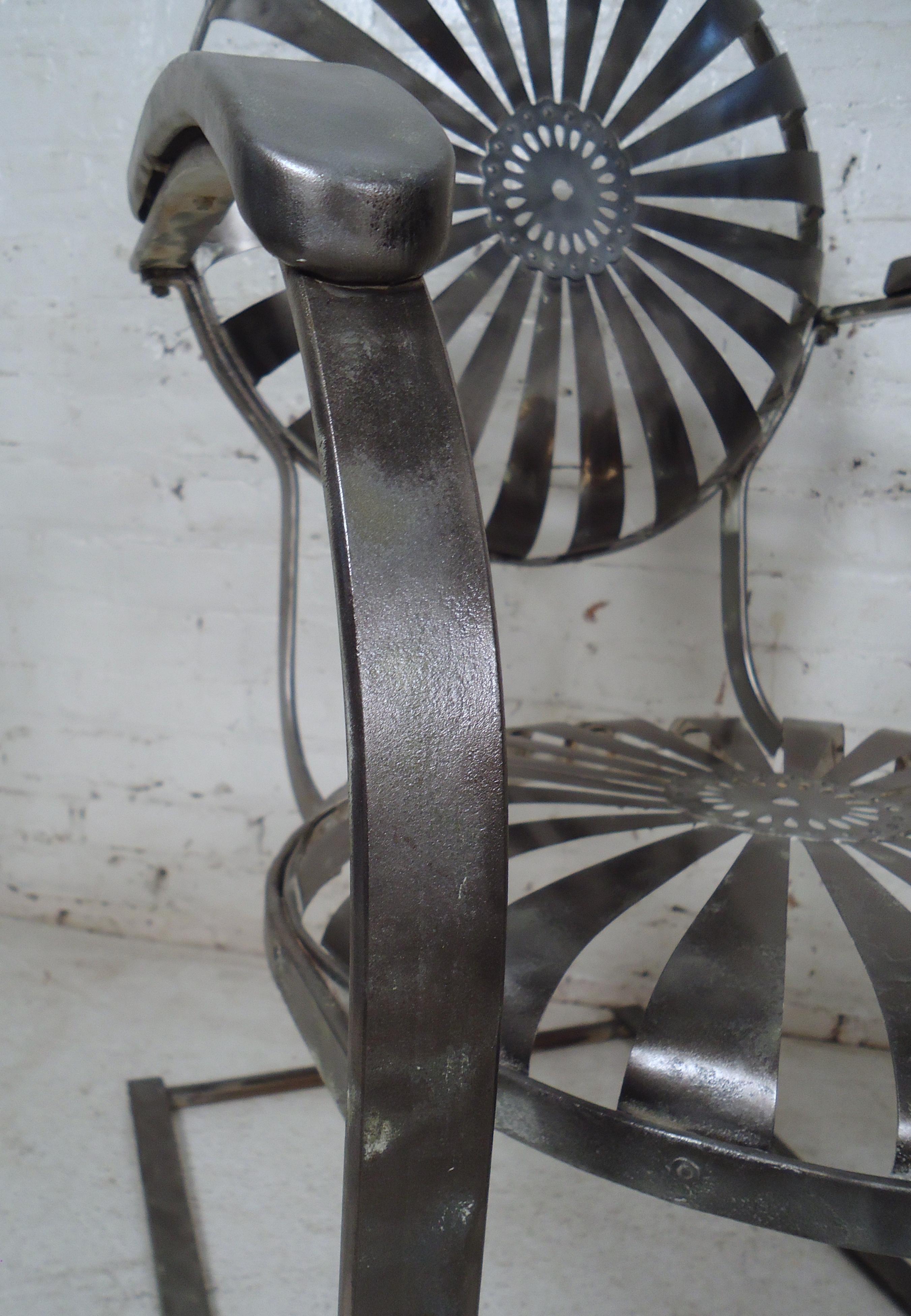 Industrial Metal Spring Chairs at 1stDibs | industrial metal chairs