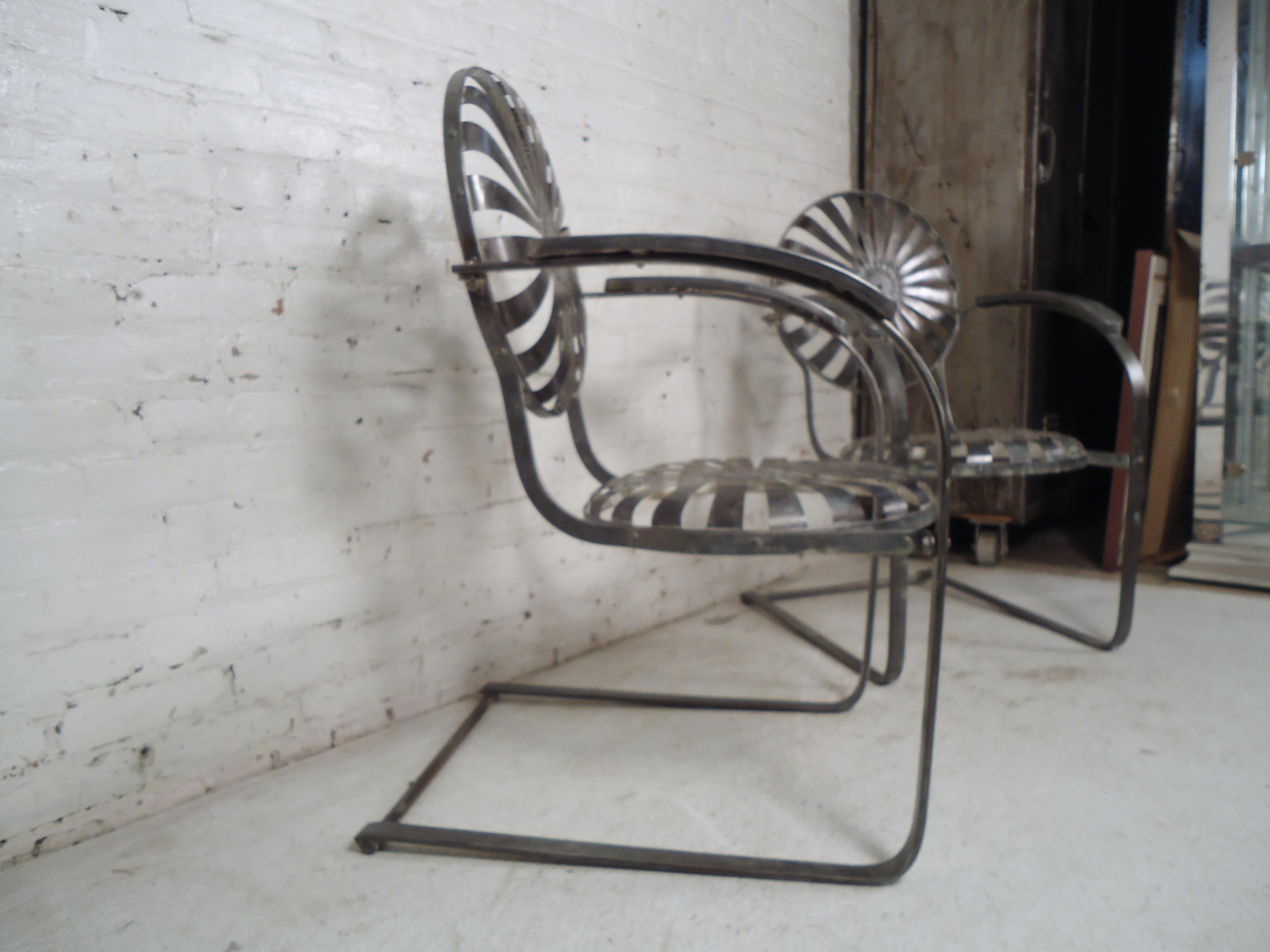 Industrial Metal Spring Chairs at 1stDibs | industrial metal chairs
