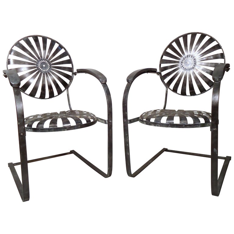 Industrial Metal Spring Chairs For Sale at 1stdibs