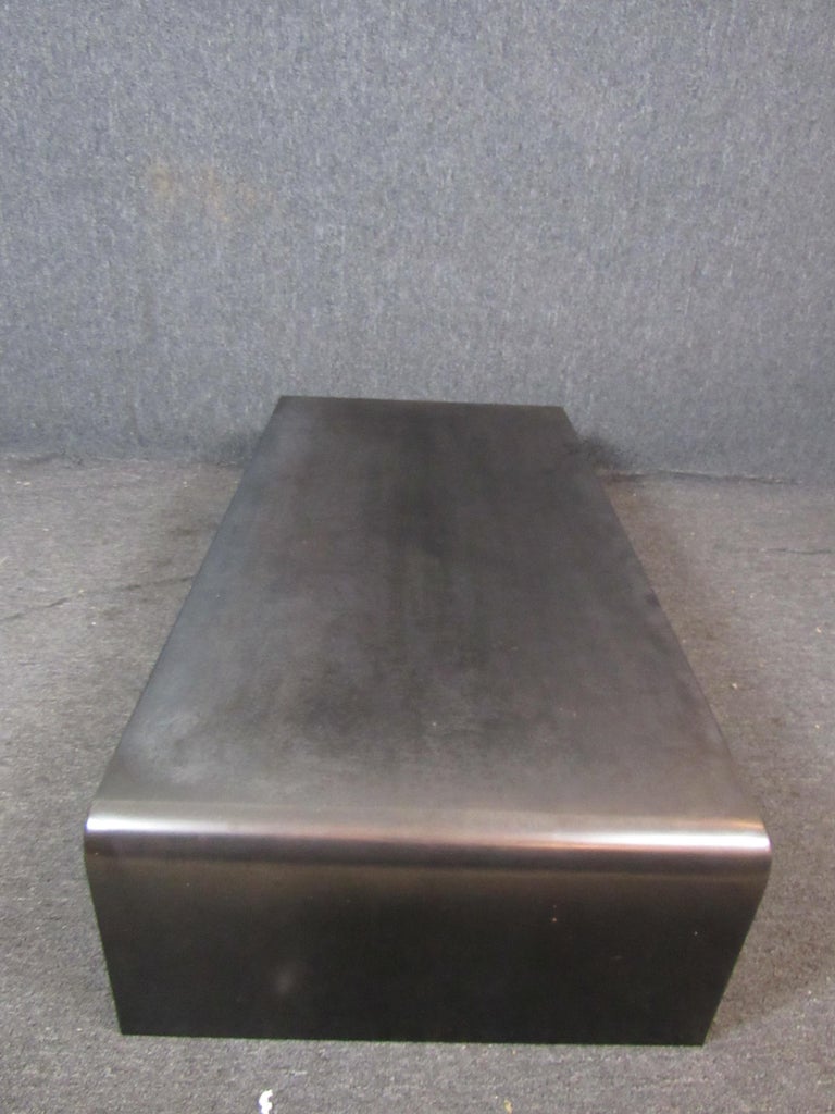 Industrial Metal Waterfall Coffee Table For Sale at 1stDibs