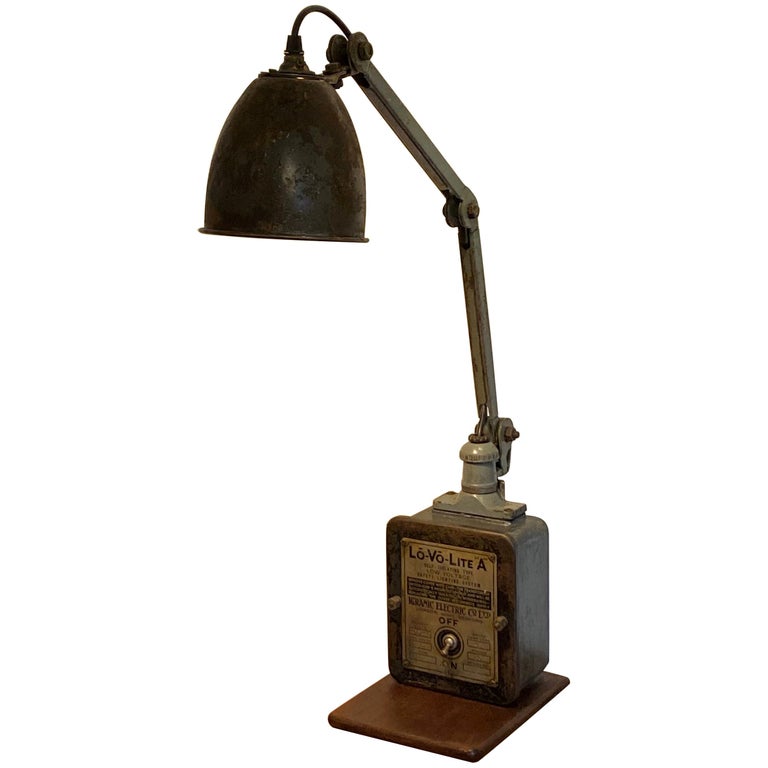 Industrial Midcentury Machinist Lamp For Sale at 1stDibs