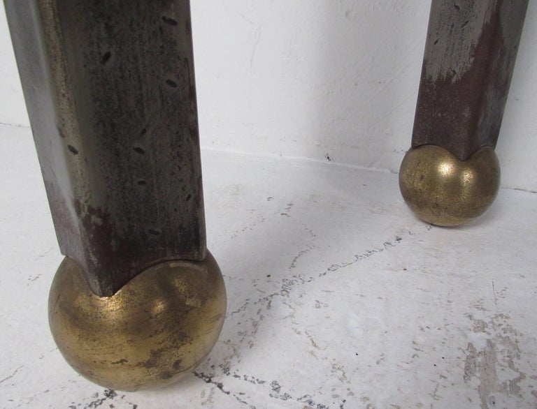 Industrial Modern Slate-Top Steel Console Table For Sale at 1stDibs ...