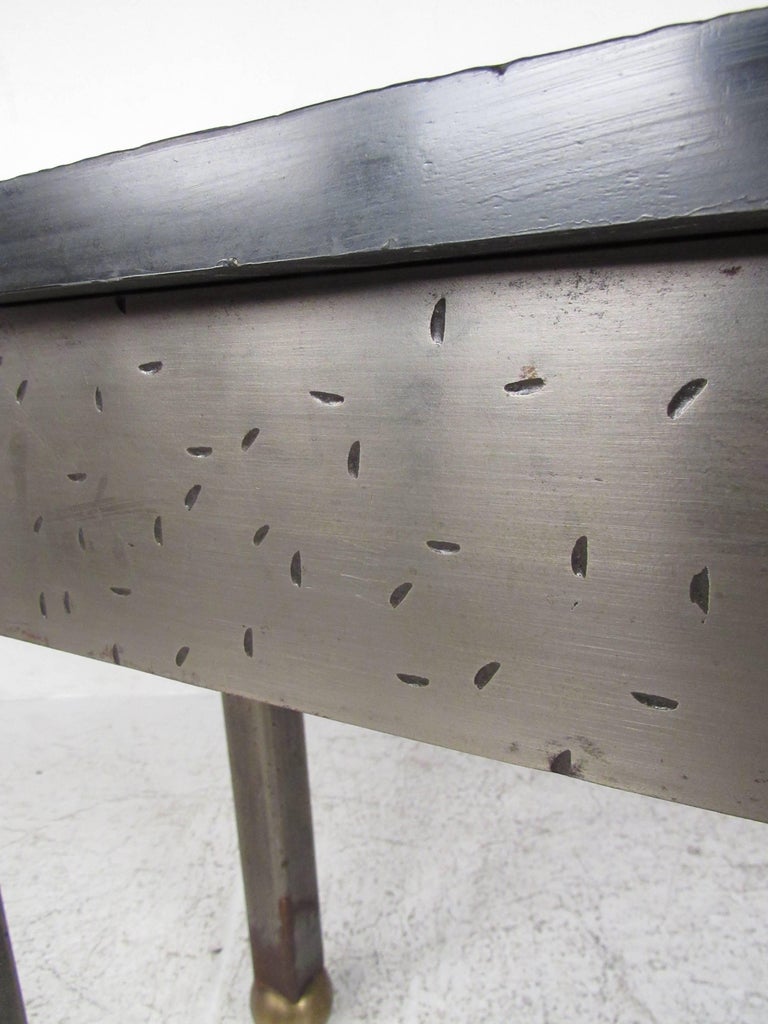 Industrial Modern Slate-Top Steel Console Table For Sale at 1stDibs ...