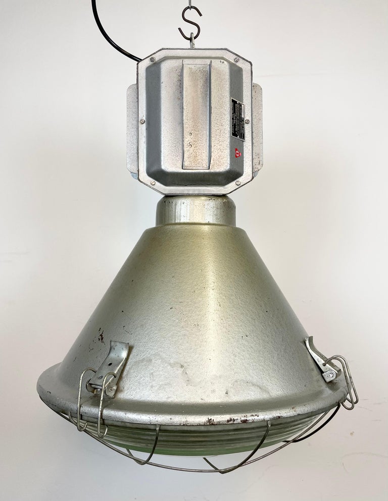 Industrial Polish Factory Ceiling Lamp with Glass Cover from Mesko ...