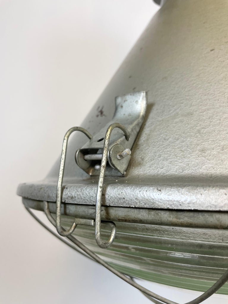 Industrial Polish Factory Ceiling Lamp with Glass Cover from Mesko ...