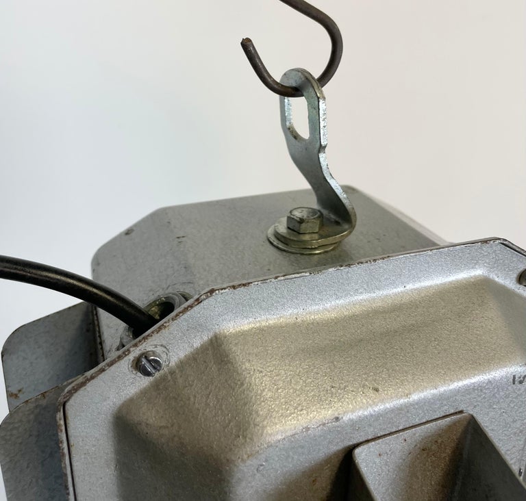 Industrial Polish Factory Ceiling Lamp with Glass Cover from Mesko ...