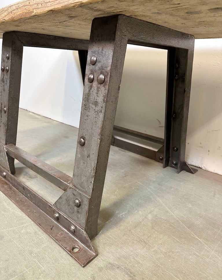 Industrial Riveted Coffee Table, 1960s For Sale at 1stDibs
