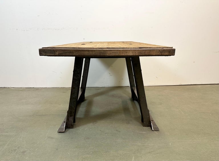 Industrial Riveted Coffee Table, 1960s For Sale at 1stDibs