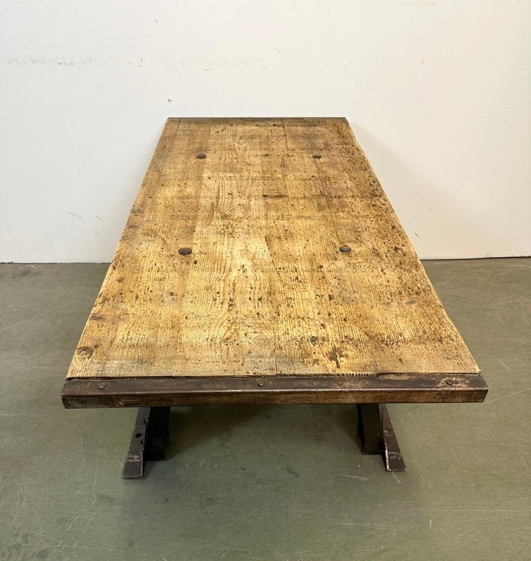Industrial Riveted Coffee Table, 1960s For Sale at 1stDibs